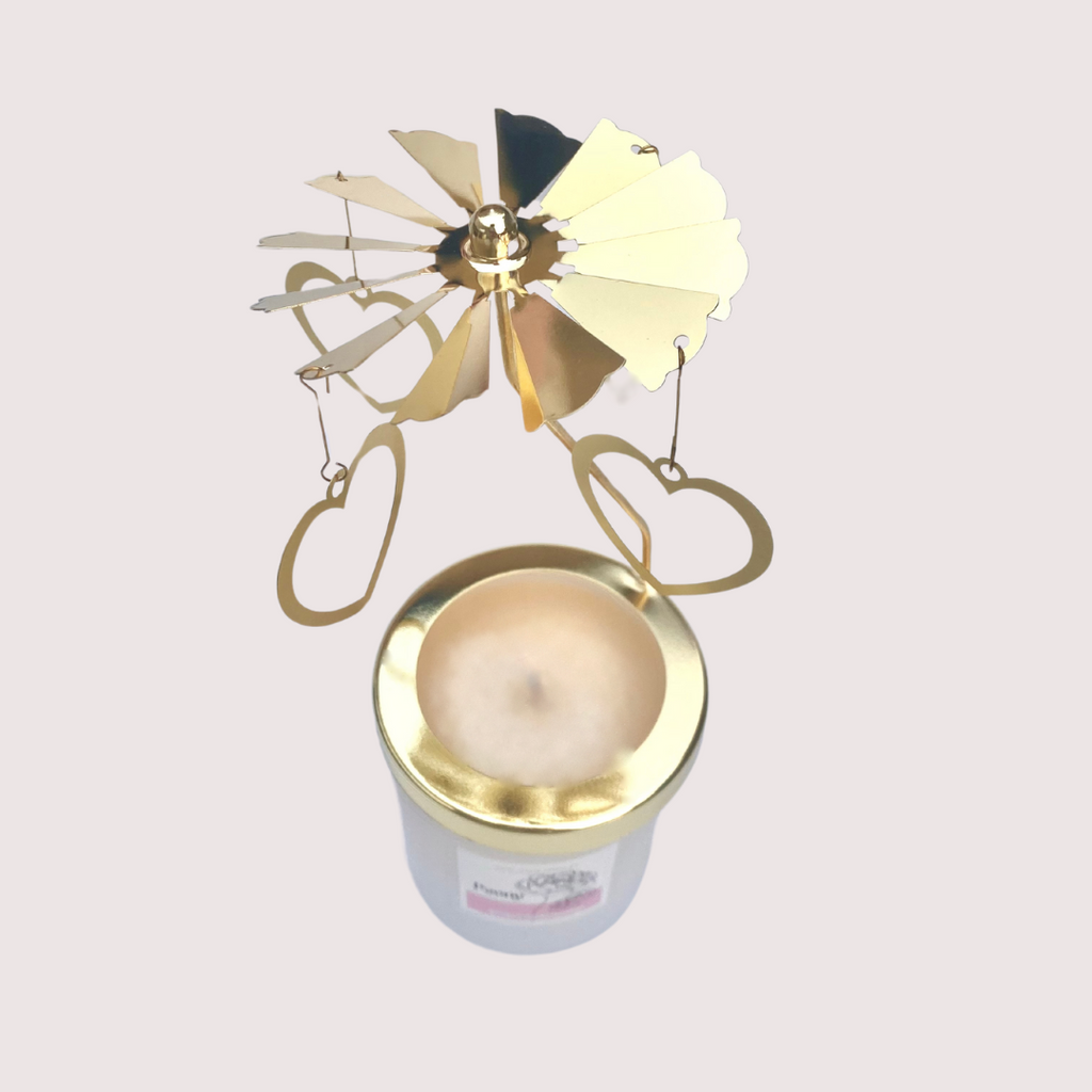 Gold Heart Candle Mobile and Candle Set – Makes Scents Candles